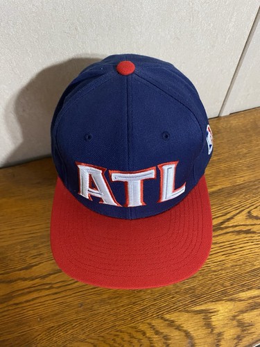 Atlanta Hawks ATL Mitchell & Ness NBA Adjustable Snapback Hat Cap Red ...