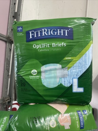 Fit Rite Optifit Disposable Briefs Ultra Size Large Adult New 20 Count ...