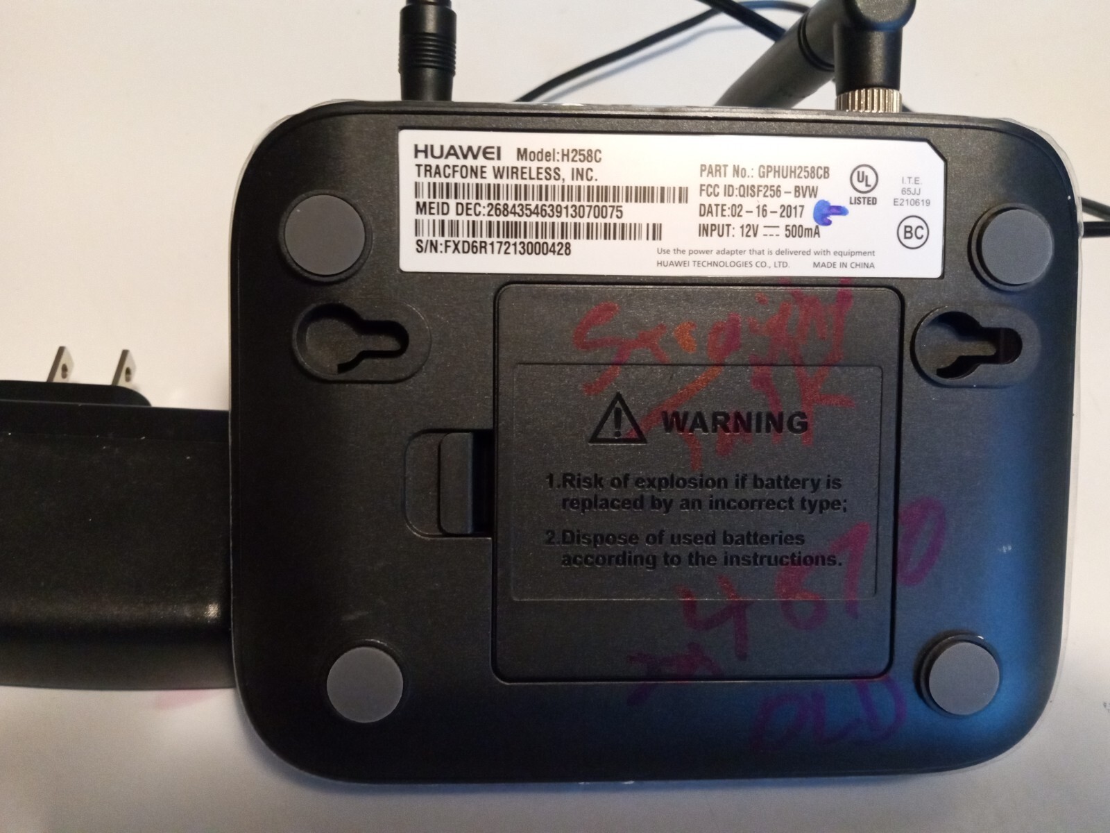 Huawei H258c Tracfone Straight Talk Wireless Home Phone GPHUH258CB Base ...