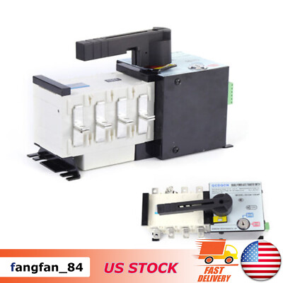 100 AMP GENERATOR AUTOMATIC TRANSFER SWITCH 4P 50/60Hz Dual Power PC ...