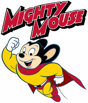 Mighty Mouse Iron On Transfer For T-Shirt + Light & Dark Color Fabrics ...