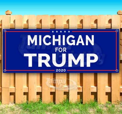 MICHIGAN FOR TRUMP Advertising Vinyl Banner Flag Sign Many Sizes USA ...