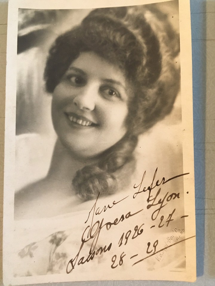 Dedication Photo Postcard Original Autograph Opera Singer Claudel ...