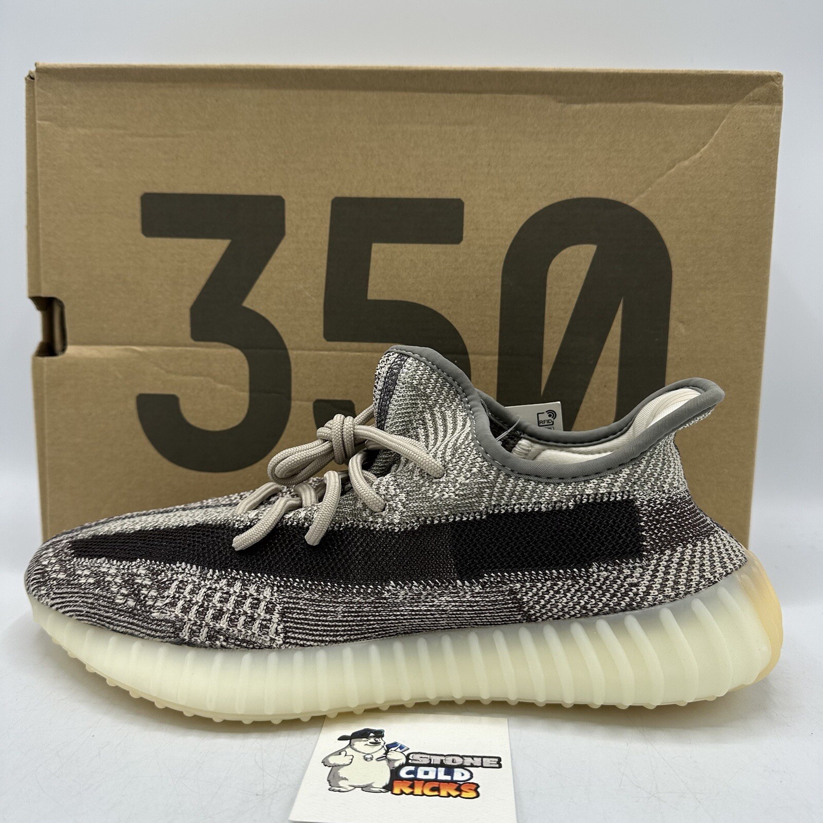 adidas Yeezy Boost 350 V2 Zyon Beige Black FZ1267 Size 9 Left Shoe Only ...