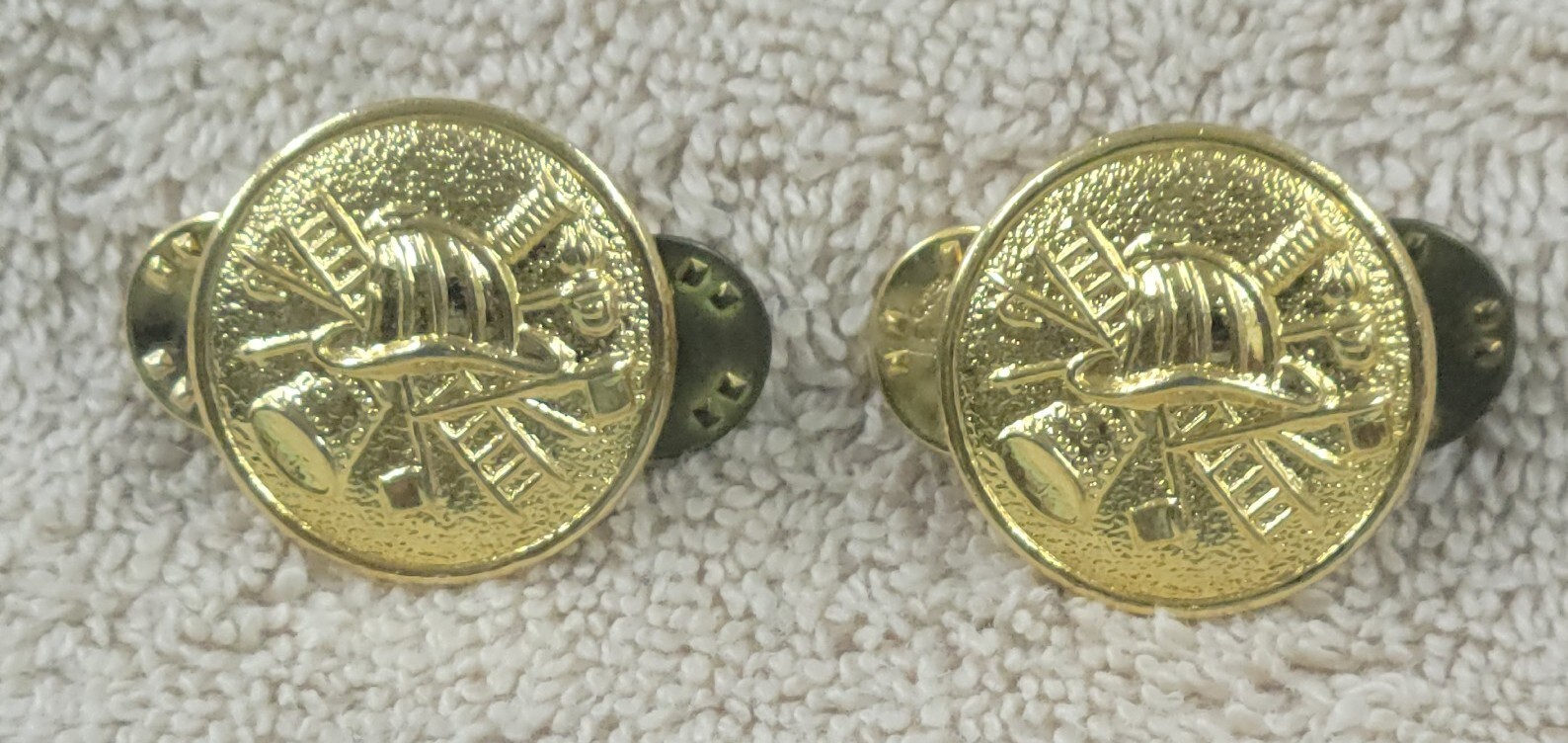 Lot Of 2 Firefighter Fireman Fire Department Goldtone Lapel Pins | eBay
