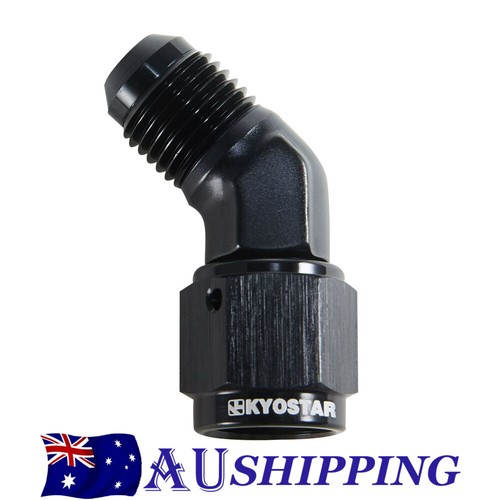 6AN Female to AN6 Male Flare 45° Degree Swivel Hose Line End Fitting ...