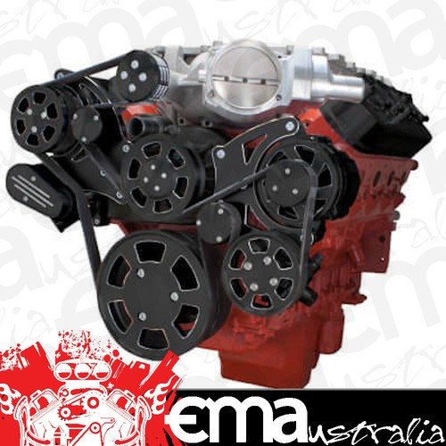 CVF BD-LSA-WRAPTOR-AC Black Diamond Chevy LSA and LS9 Serpentine Kit ...