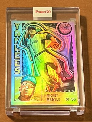 2021 TOPPS PROJECT 70 CARD #313 MICKEY MANTLE - RAINBOW FOIL # 47/70 ...