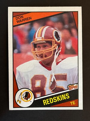 Don Warren 1984 Topps Football Card #392 - Washington Tight End - NM | eBay