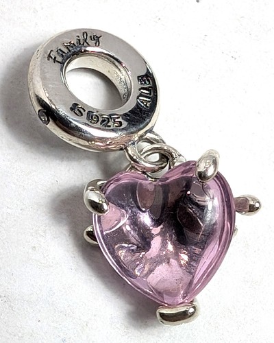 Authentic Pandora Charm, Pink Family Tree and Heart Dangle, #792654C01 ...