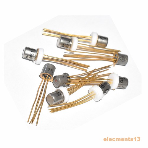 2T118A LOT OF 2 SOVIET GOLD-PLATED SILICON PNP TRANSISTOR 0.1W 50mA ...