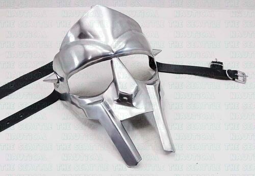 Aluminum Roman Gladiator Helmet Face Mask Hand Made MF Doom Medieval ...