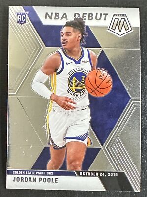 Jordan Poole 2020 Panini Mosaic NBA Debut Rookie Card Golden State ...