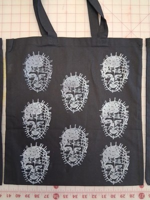 Hell Priest Cenobite Block Printed Canvas Tote Bag Hellraiser Cult ...