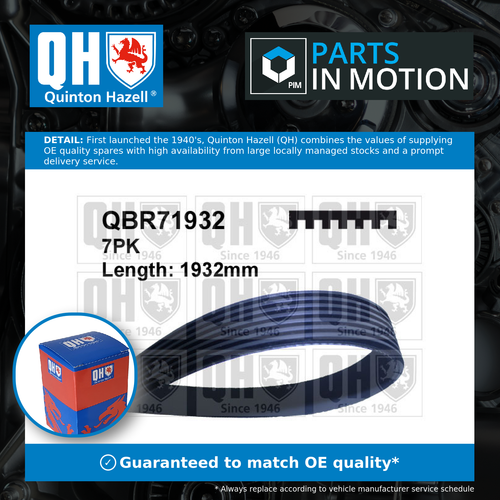 7 Rib Multi V Drive Belt fits TOYOTA ALPHARD 2.4 08 to 14 2AZ-FE QH ...