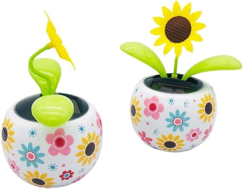 Solar Dancing Flower Toy Car Swinging Toy for Car Office Home Desk ...