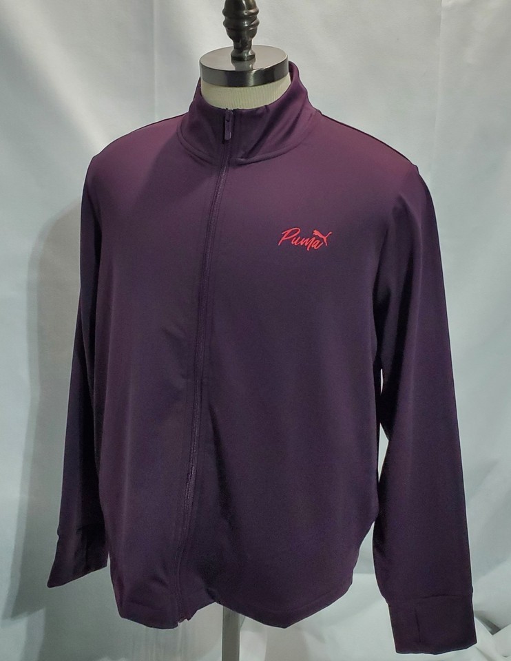 Puma Jacket Women's Plus 1X - 3X Plum Live In Light Weight Full Zip ...