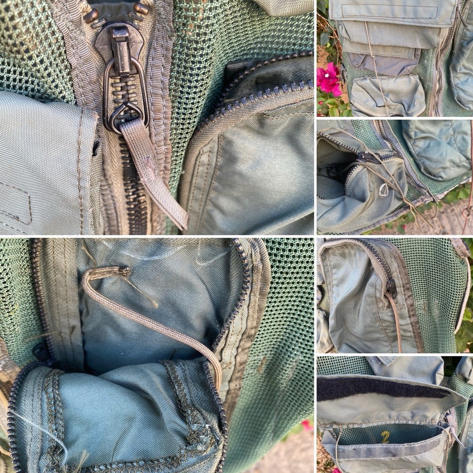 Vtg USAF SRU-21/P Mesh Tactical Survival Vest Flight Gear Gorp Techwear ...