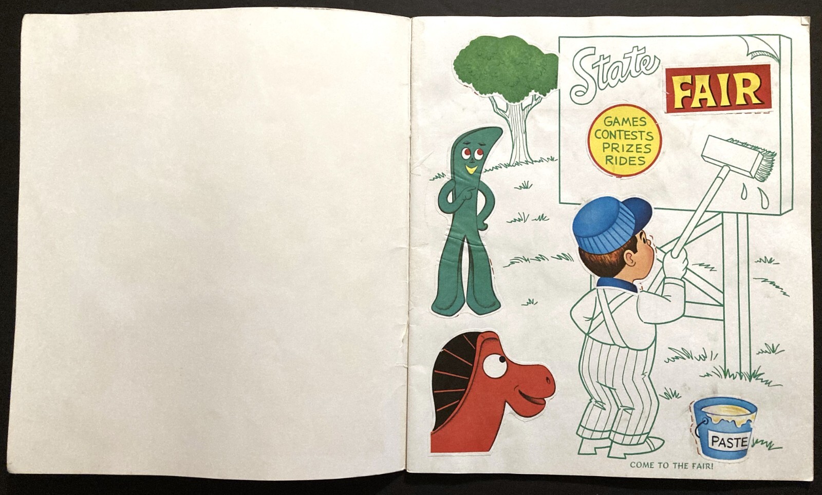1968 WHITMAN "GUMBY AND POKEY STICKER BOOK" TV CLAYMATION SERIES ...
