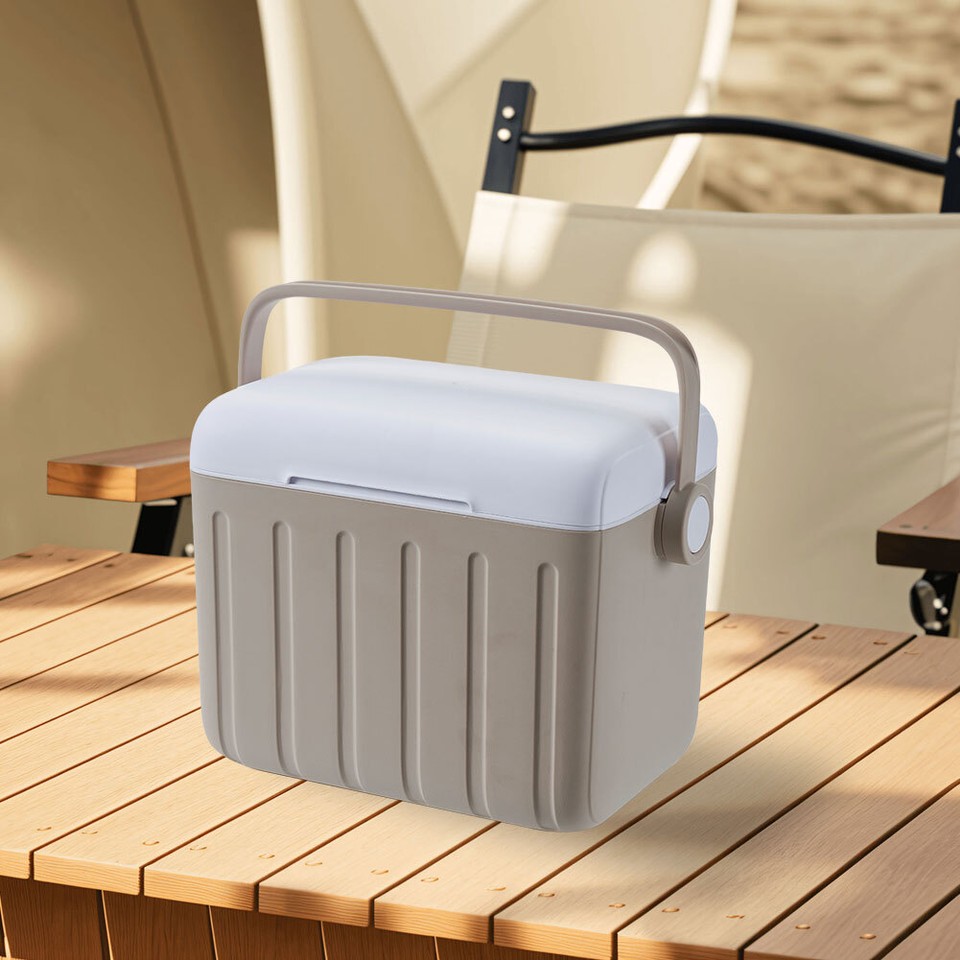 6L Camping Cooler Box Insulated Ice Chest Outdoor Hard Cooler (Milk ...