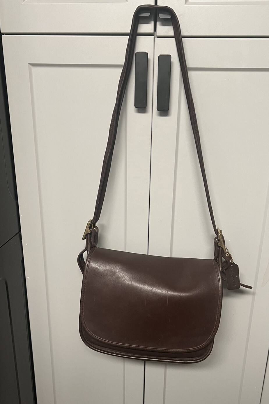 Vintage Coach Leather Patricia Saddle Flap Crossbody … - Gem