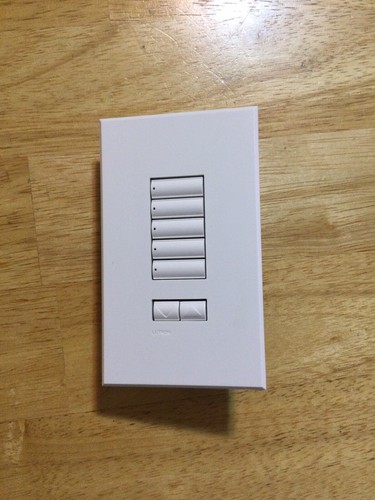 Lutron QSWS2-5BRLN-WH SEE TOUCH 5 Button Lighting Control Wallstation ...