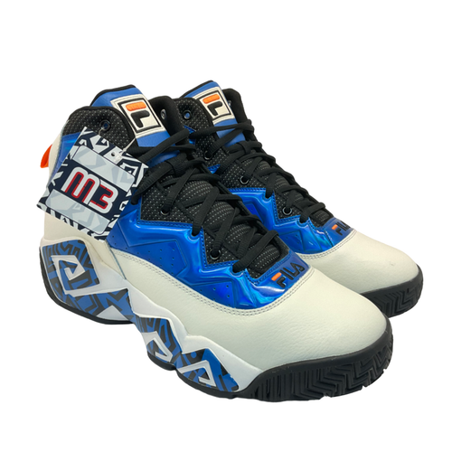 Fila Men's MB Jamal Mashburn Basketball Shoes 1BM01867-132 White/Blue ...