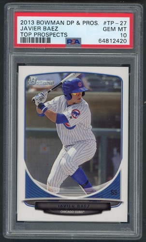 2013 Bowman Chrome Draft Javier Baez Chicago Cubs PSA 10 GEM MINT Top ...