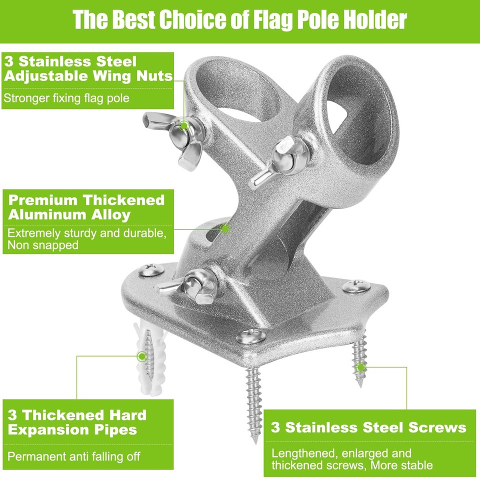 Flag Pole Holder Outside House Flag Pole Bracket Heavy Duty Metal Flag ...