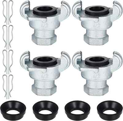 4 Sets NPT Iron Air Hose Fitting 2 Lug Universal Coupling Chicago ...