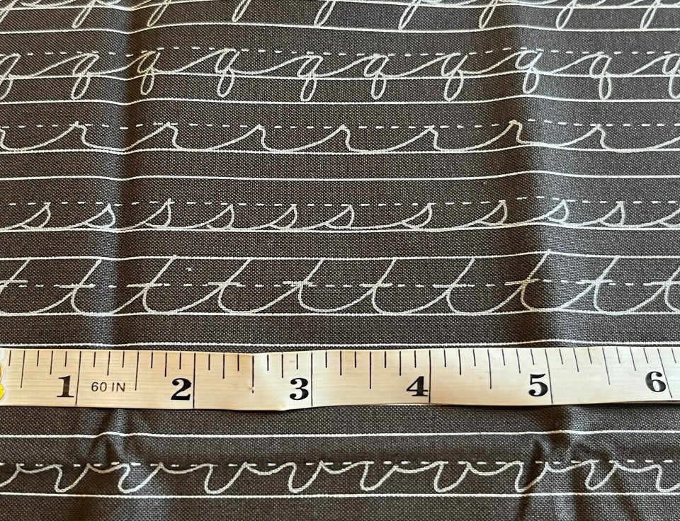 LAST 1 YD+ MODA MRS NELSON’S 2ND GRADE CURSIVE BACK TO SCHOOL ...