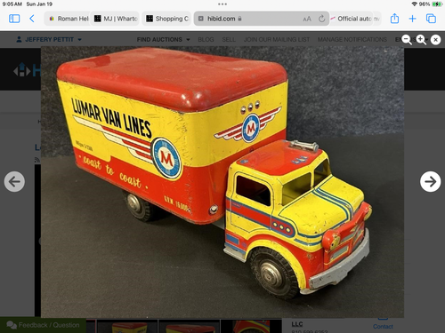 Lumar Van Lines Coast To Coast Pressed Steel Truck Marx | eBay