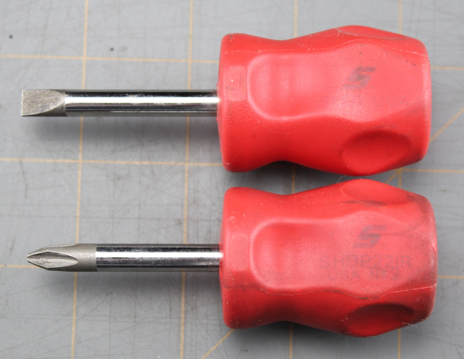 Snap On Stubby Screwdriver Set Flat Slotted Tip SHD1 Phillips 2 ...