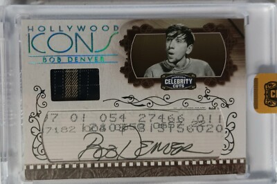 2008 DONRUSS HOLLYWOOD ICONS BOB DENVER AUTOGRAPH/SWATCH #22/75 ...