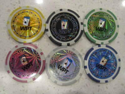 WPT World Poker Tour Holographic Laser Casino Chip Lot + FREE Las Vegas ...