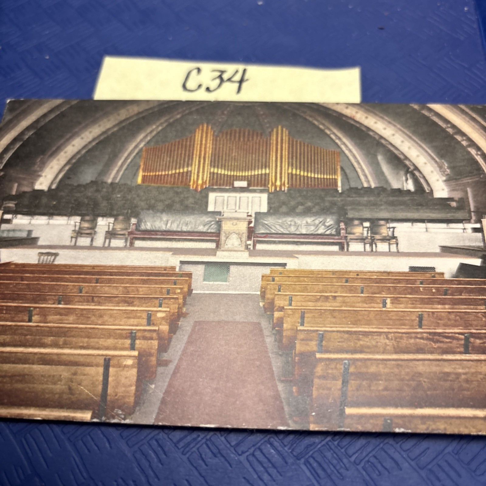INTERIOR OF Mormon Tabernacle OGDEN Utah Vintage Postcard C34 | eBay