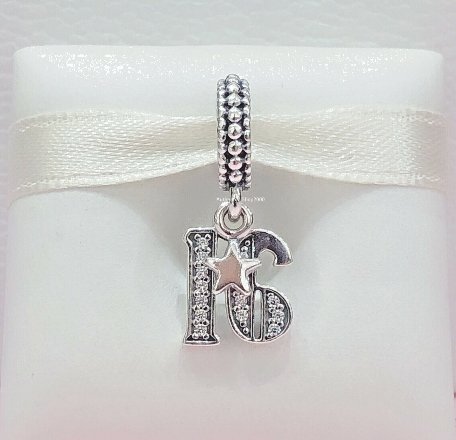 NEW Authentic PANDORA 925 Happy Sweet 16th Celebration Charm Pendant ...