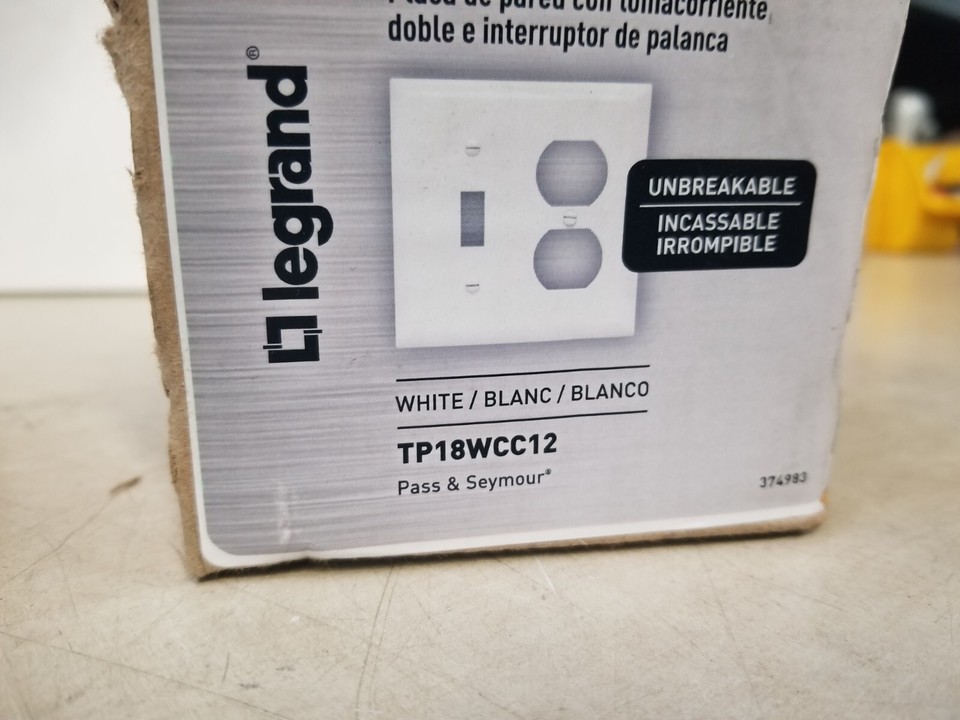 12 Pack Legrand TP18WCC12 White 2G Toggle/Duplex Plates | eBay