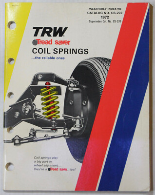 TRW Coil Springs Parts Book ~ 1972 ~ Catalog # CS-272 | eBay