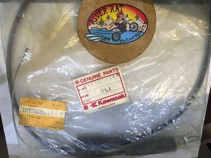KAWASAKI KX KDX 250 450 500 THROTTLE CABLE VINTAGE 1981 - 1984 OEM | eBay