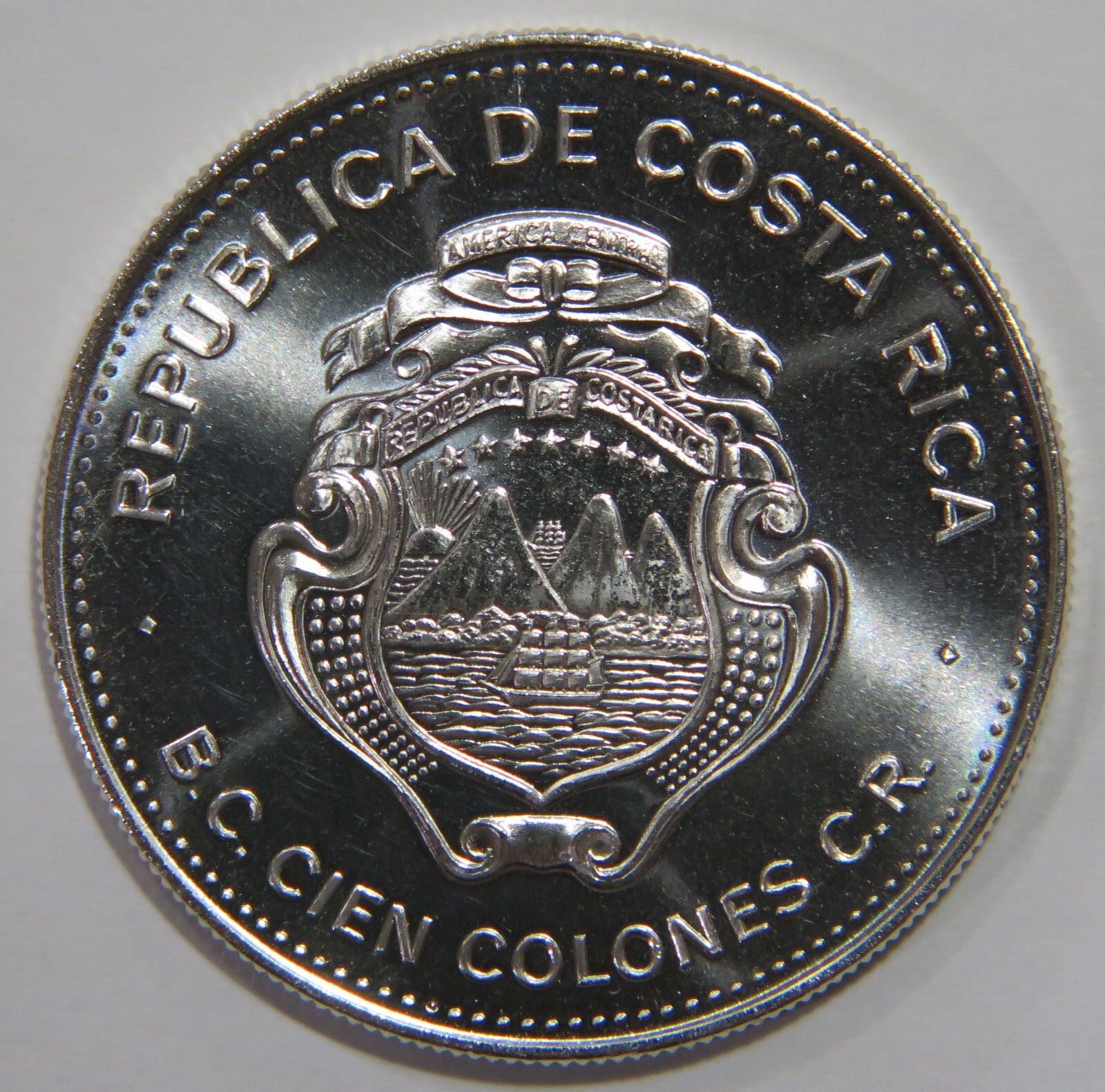 COSTA RICA 1979 100 COLONES BIRDS INTERNATIONAL YEAR OF CHILD SILVER ...