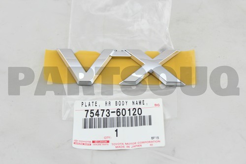 7547360120 Genuine Toyota PLATE, REAR BODY NAME, NO.3 75473-60120 | eBay UK