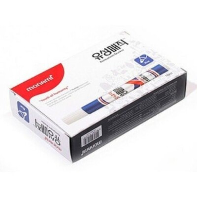 MONAMI Permanent Marker Name Tags Pen 2.0mm Round Nib Magic Ink Blue 12 ...