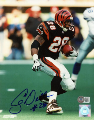 COREY DILLON SIGNED AUTOGRAPHED 8x10 PHOTO CINCINNATI BENGALS RARE ...