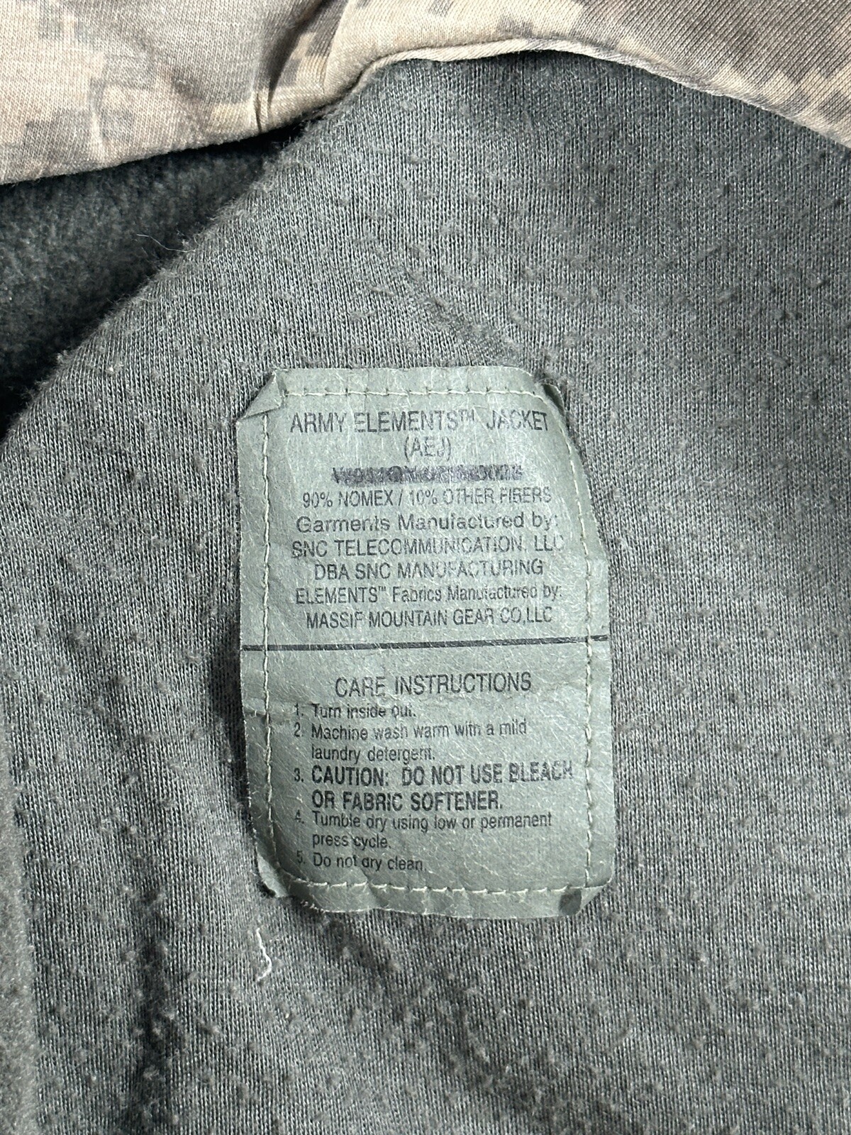 Experimental US Military ACU Softshell Jacket Massiff Seal Prototype ...