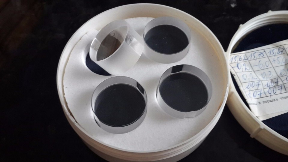 Optical Flat Parallel Set (Micrometer Calibration) 15.**mm Flächig ...