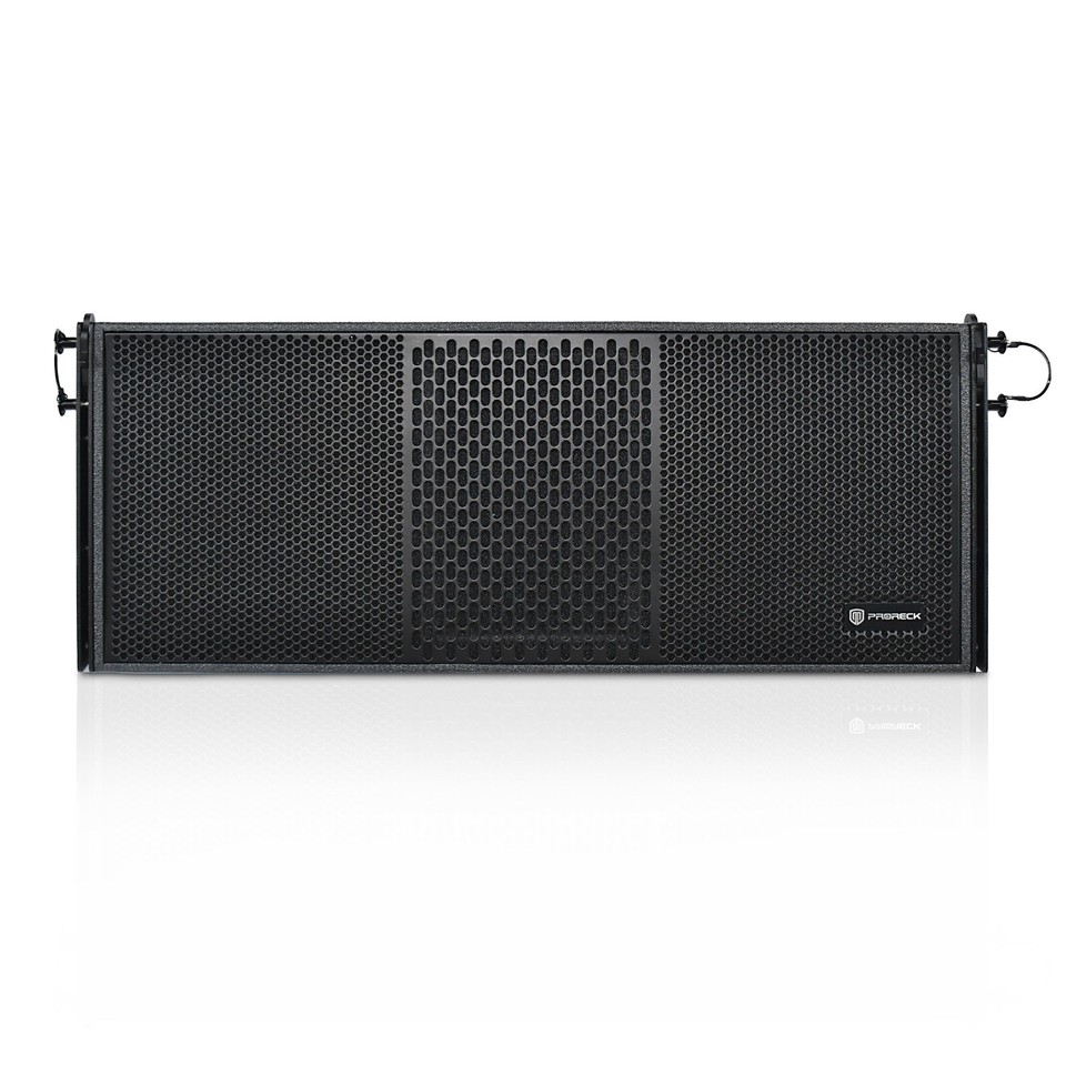 Proreck Dual 10'' Full Range 5000W P.M.P.O Powered Line Array Speaker ...