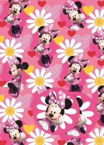 DISNEY MINNIE MOUSE 2 SHEETS 2 TAGS GIFT WRAP WRAPPING PAPER | eBay