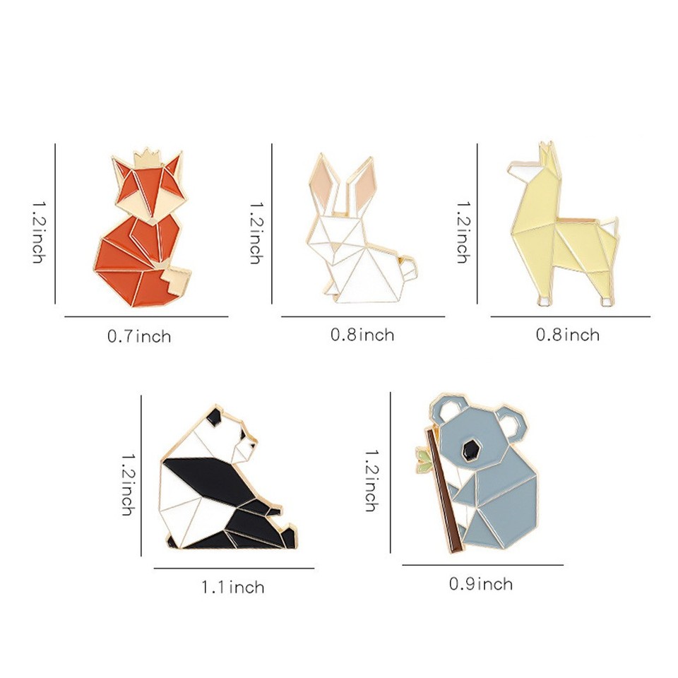 5 Pcs Animal Brooch for Women Sweater Pattern Badges Decorative Pins ...