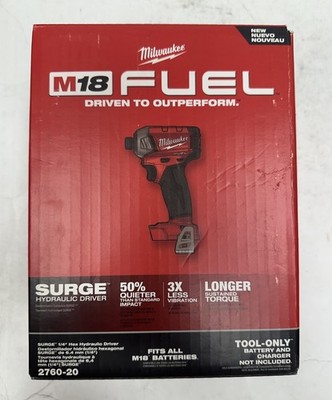 Milwaukee 2760-20 M18 FUEL 1/4" Hex Hydraulic Driver *Tool Only* - New ...